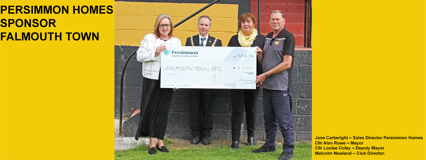 PERSIMMON HOMES SUPPORTS FALMOUTH TOWN Falmouth Town AFC PERSIMMON HOMES SUPPORTS FALMOUTH TOWN Falmouth Town AFC